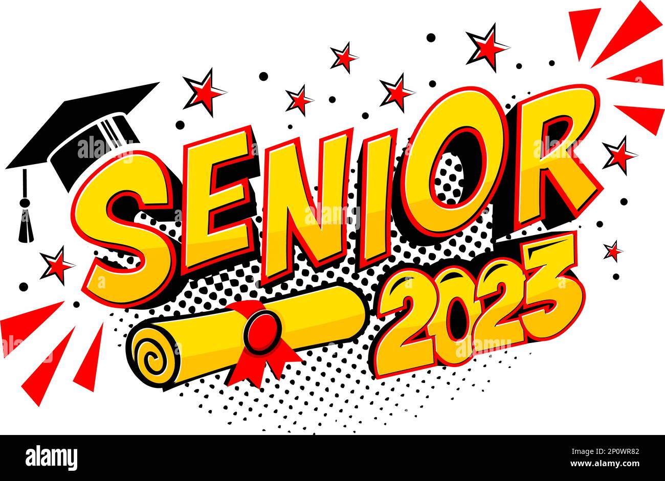 2023 class graduate header. Decorate congratulation for school ...