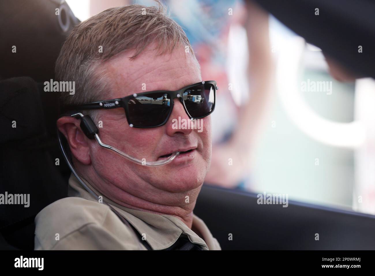 Indy Racing League driver Sam Schmidt prepares to drive his modified ...