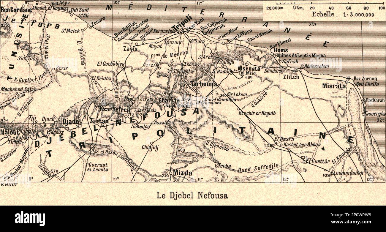 ''Le Djebel Nefousa; Le Nord-Est Africain', 1914. From "Grande ...