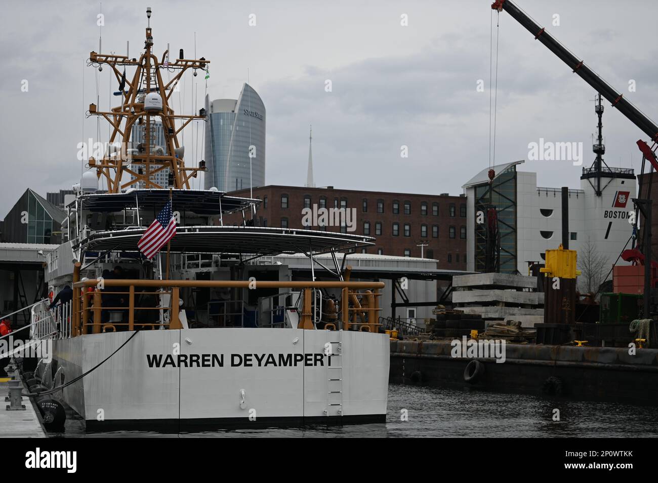 The Coast Guard Cutter Warren Deyampert (WPC-1151) sits moored at U.S ...