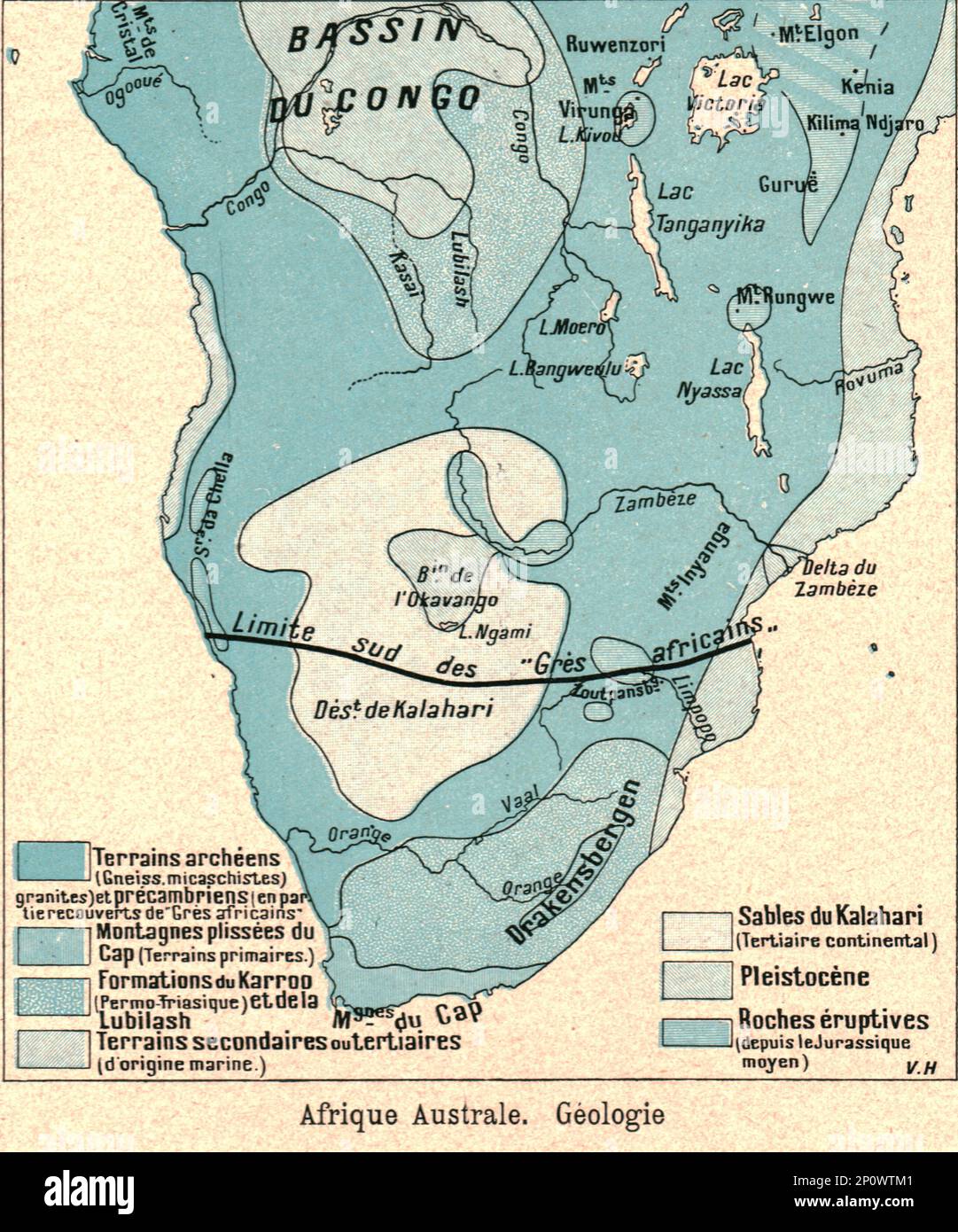 ''Afrique Australe. Geologie; Afrique Australe', 1914. From "Grande ...