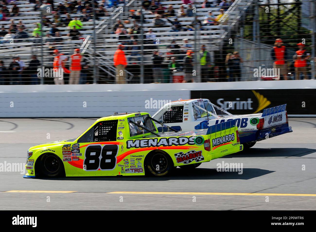 Matt Crafton (88) and Ben Kennedy (33) during the NASCAR Truck Series ...