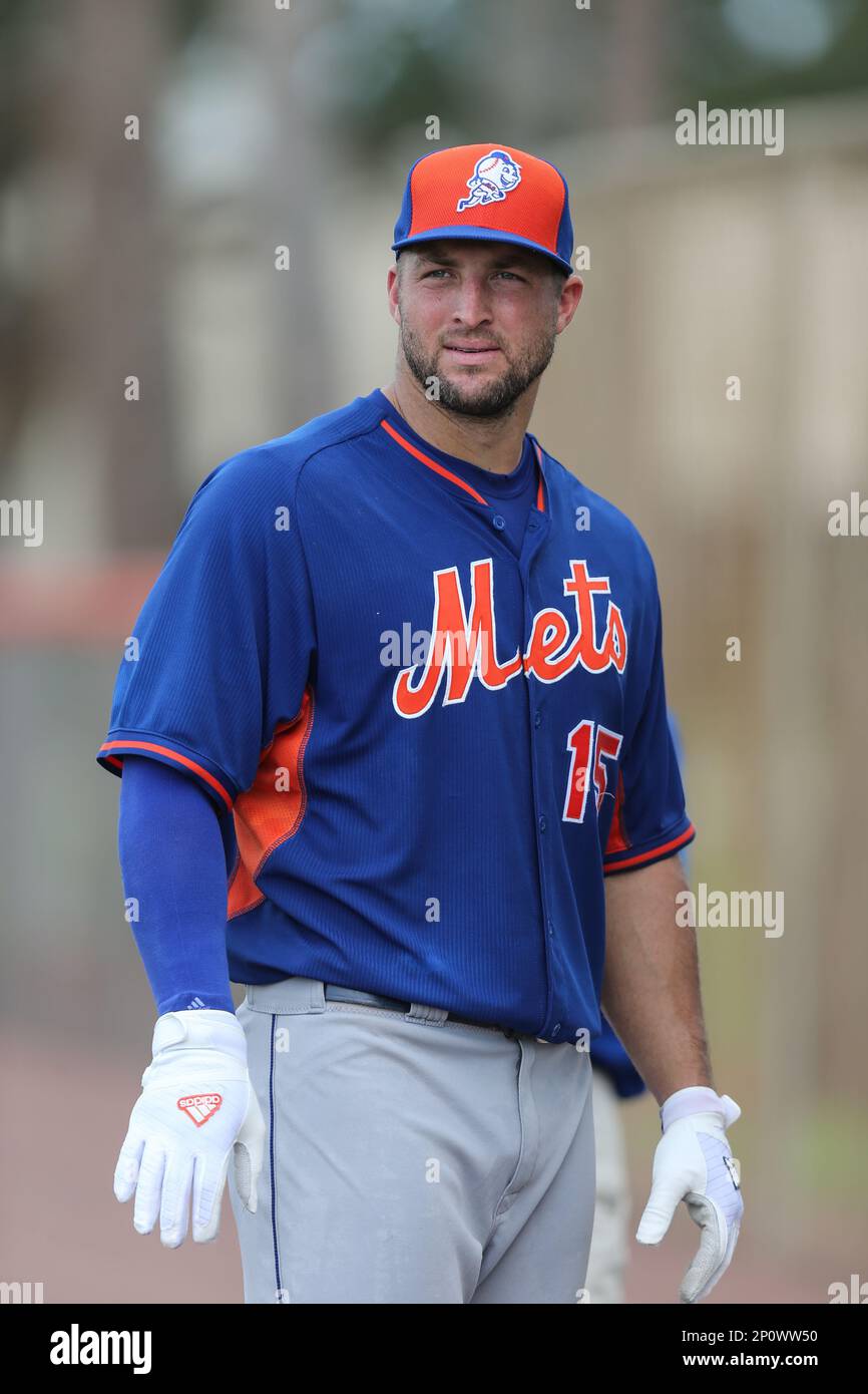 New York MetsTim Tebow practices and plays in an game at the New York ...