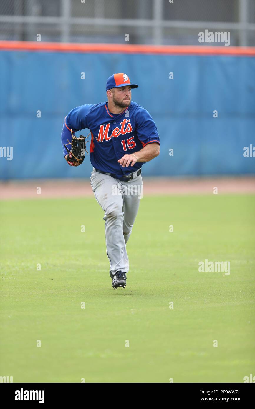 New York MetsTim Tebow practices and plays in an game at the New York ...