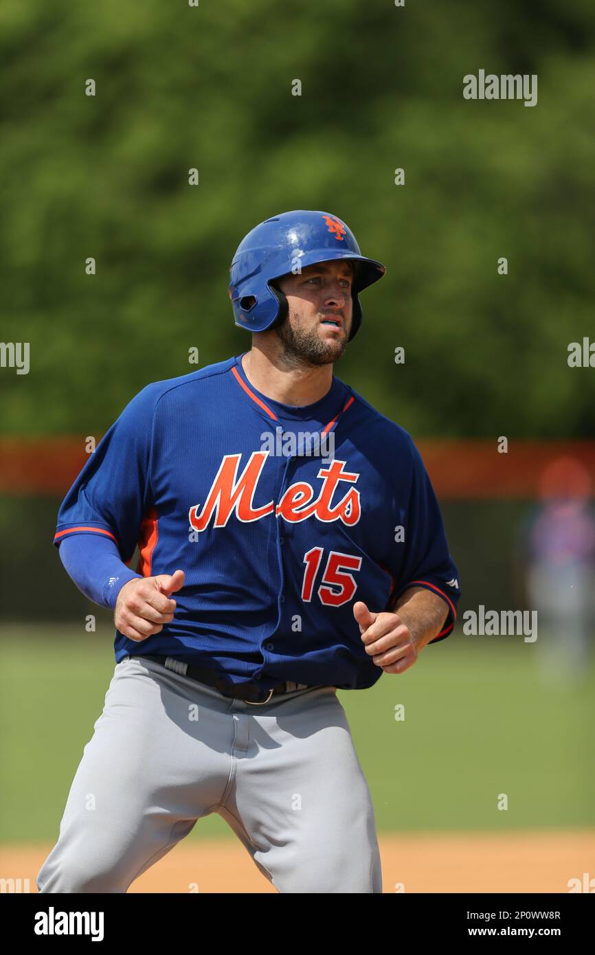 New York MetsTim Tebow practices and plays in an game at the New York ...