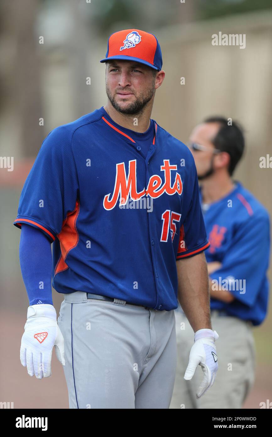 New York MetsTim Tebow practices and plays in an game at the New York ...