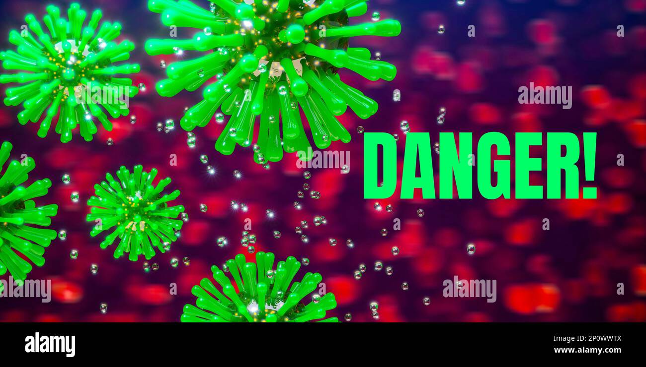 3d virus and danger Stock Photo - Alamy