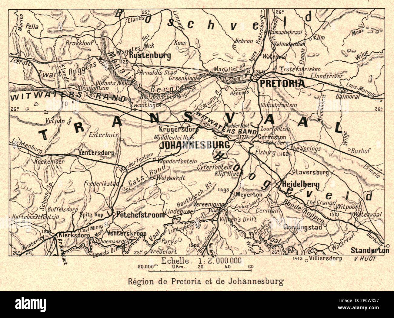 ''Region de Pretoria et de Johannesburg; Afrique Australe', 1914. From ...