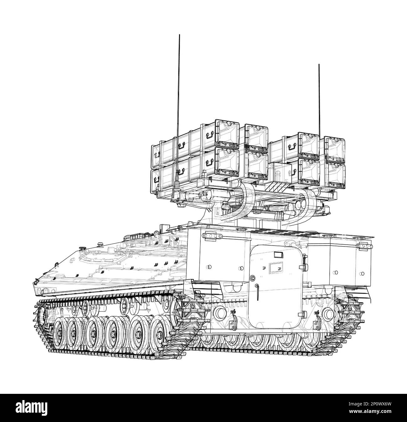 Military track missle system Stock Photo - Alamy