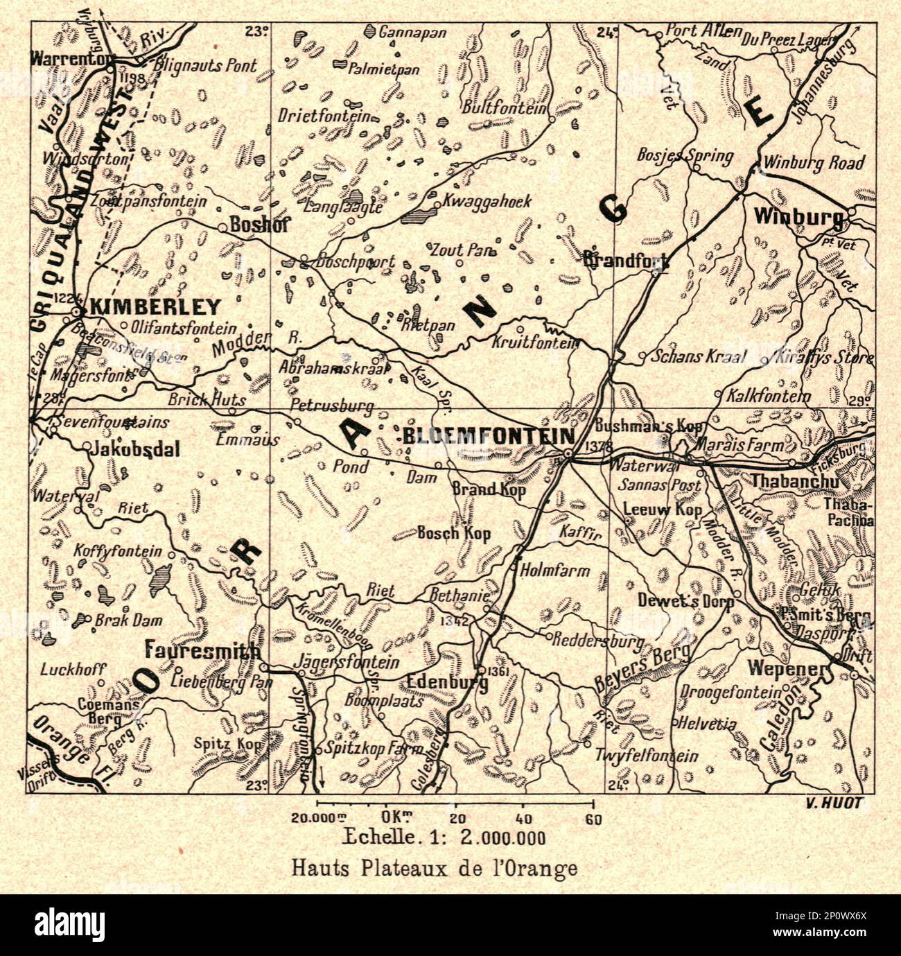 ''Hauts Plateaux de l'Orange; Afrique Australe', 1914. From "Grande ...
