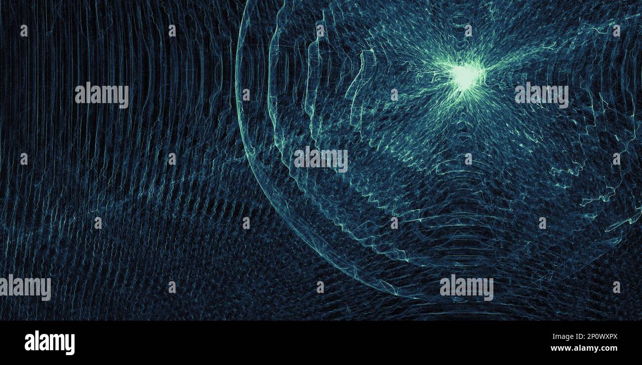 Glint cosmic rays. Neon wind lines. Detailed fractal graphics. Glow ...