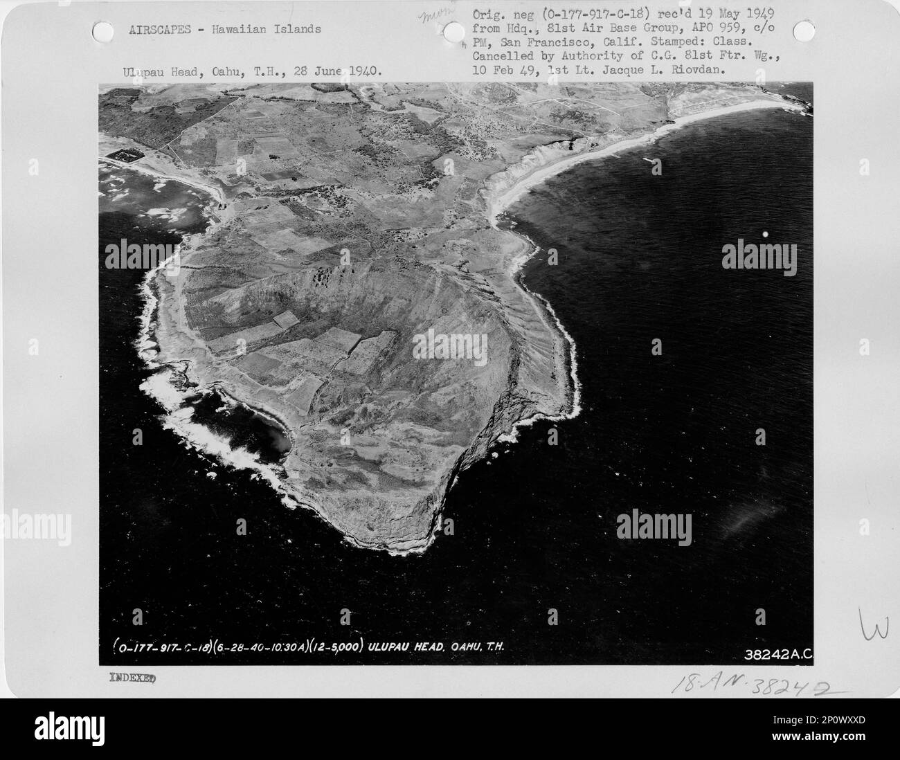 Hawaii - Ulupau Head, Aerial Photograph Stock Photo - Alamy