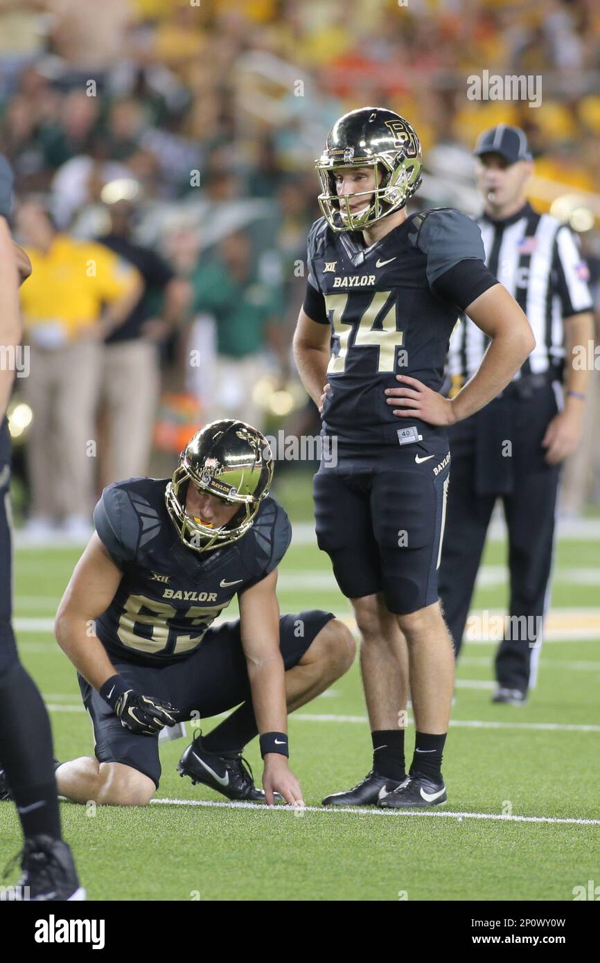 September 24, 2016: Baylor Bears place kicker Connor Martin (34) during ...