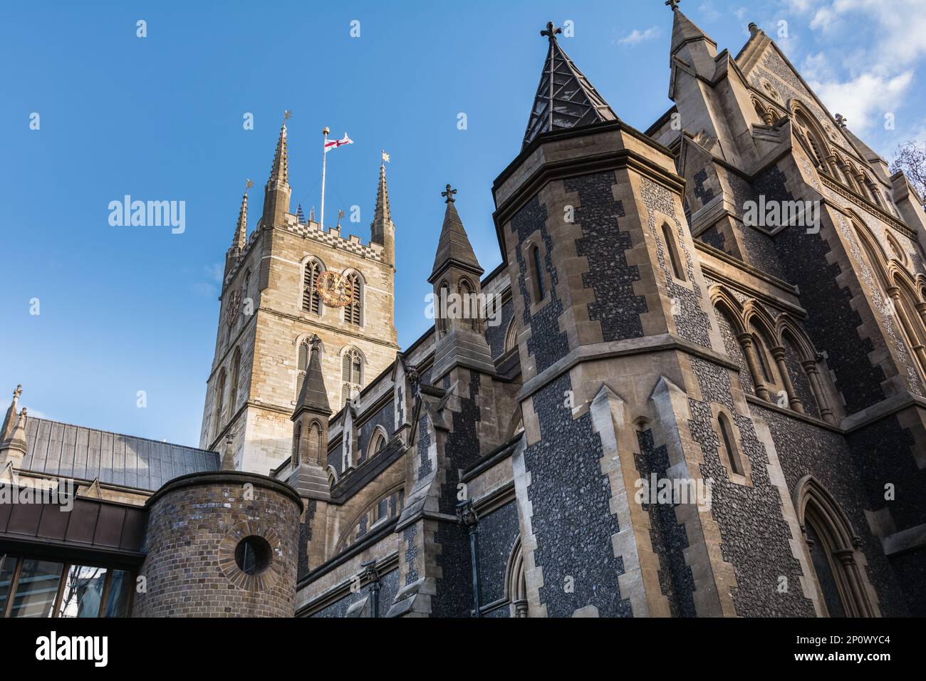 A sunlit Southwark Cathedral, St Mary Overie, Southwark, London ...