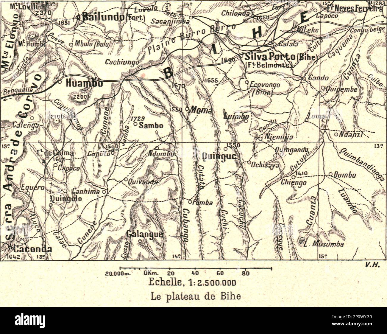 ''Le plateau de Bihe; Afrique Australe', 1914. From "Grande Geographie ...