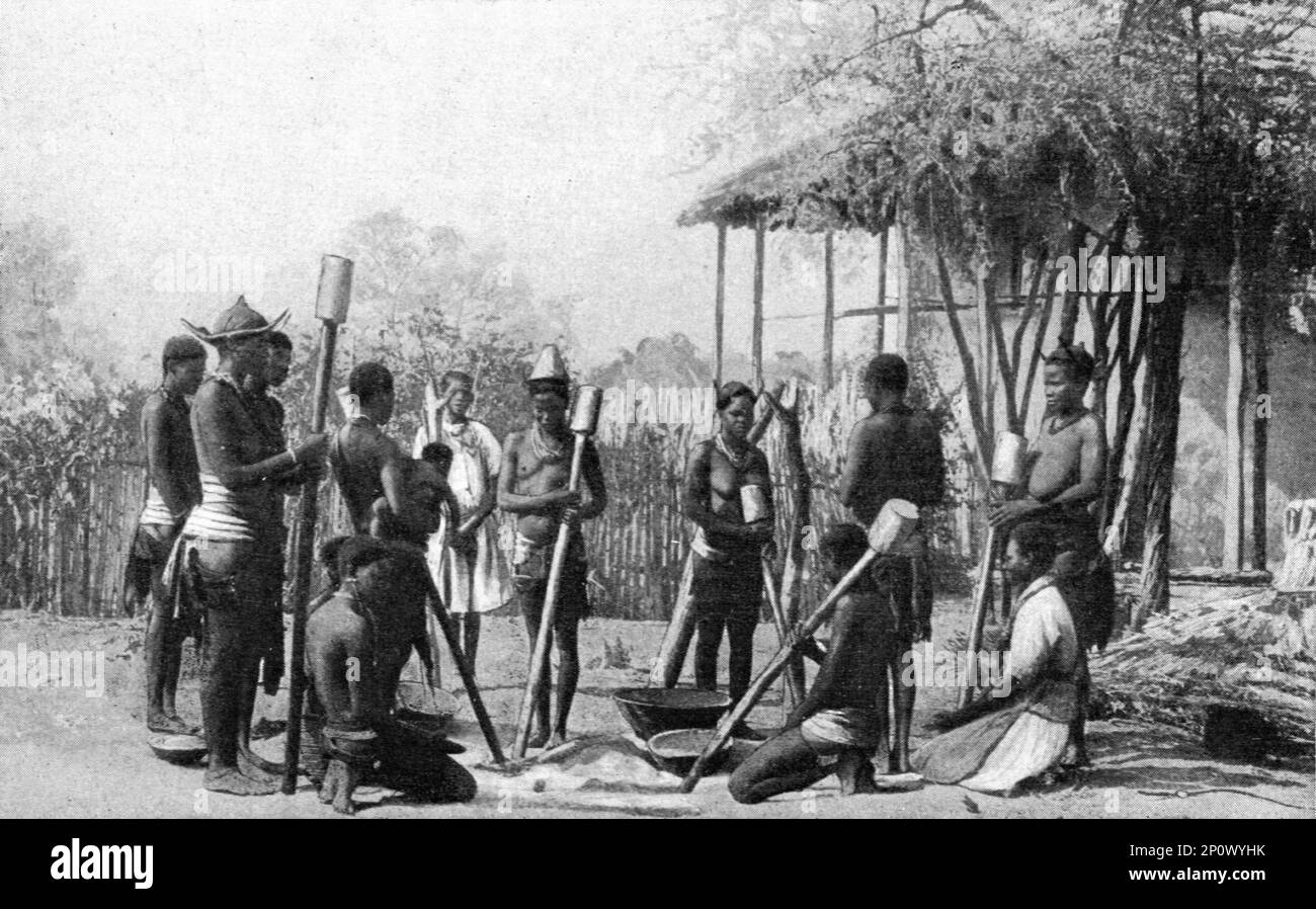 ''Types d'Ovambo; Afrique Australe', 1914. From "Grande Geographie Bong ...