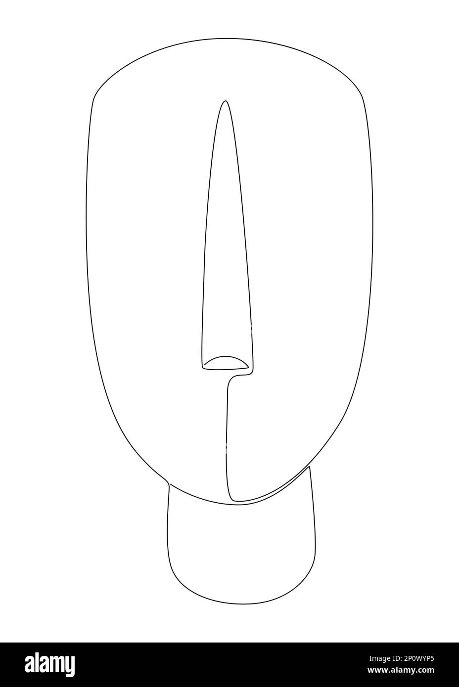 One continuous line of Abstract Face. Thin Line Illustration vector ...