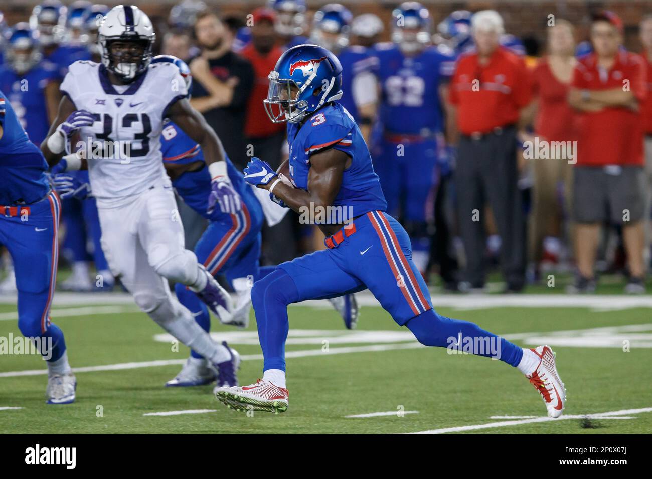 23 September 2016: SMU Mustangs wide receiver James Proche (#3) during ...