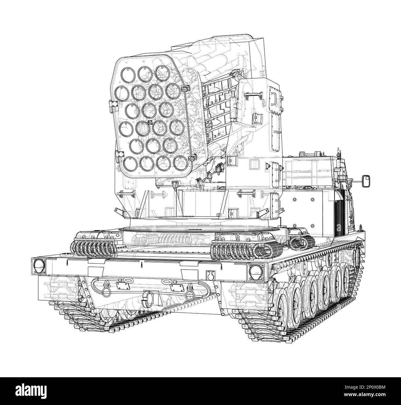 Military track missle system Stock Photo - Alamy