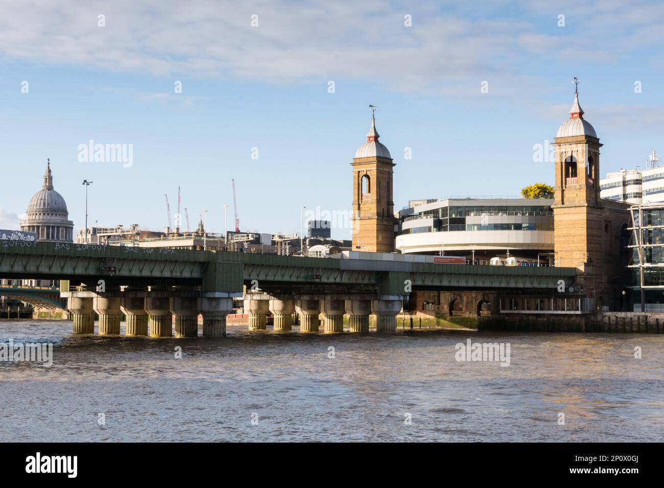 Cannon Street station and railway bridge, City of London, EC4, England ...