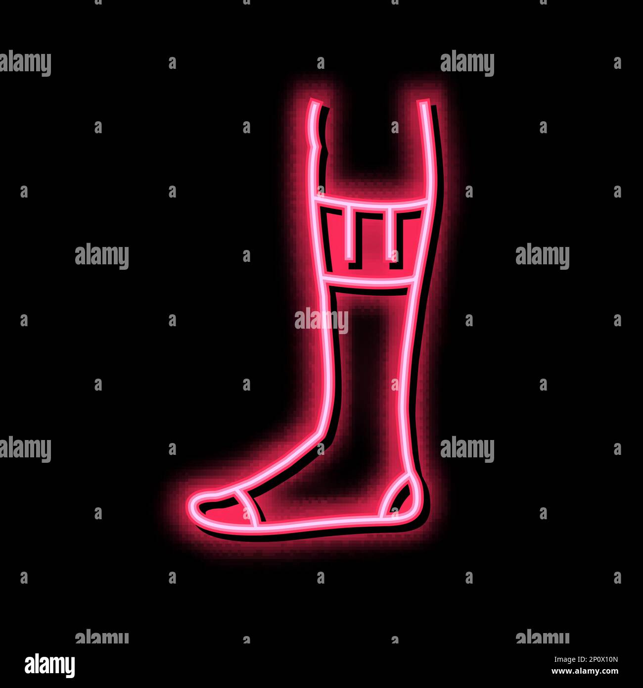 over calf sock neon glow icon illustration Stock Vector Image & Art - Alamy