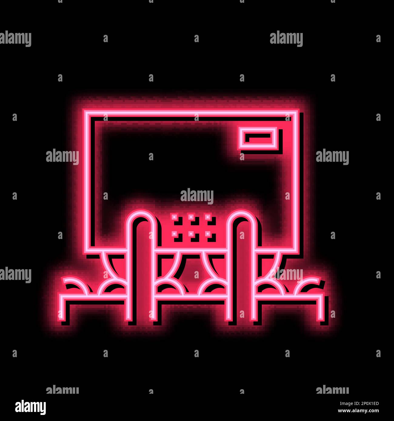 grinding machine neon glow icon illustration Stock Vector Image & Art ...