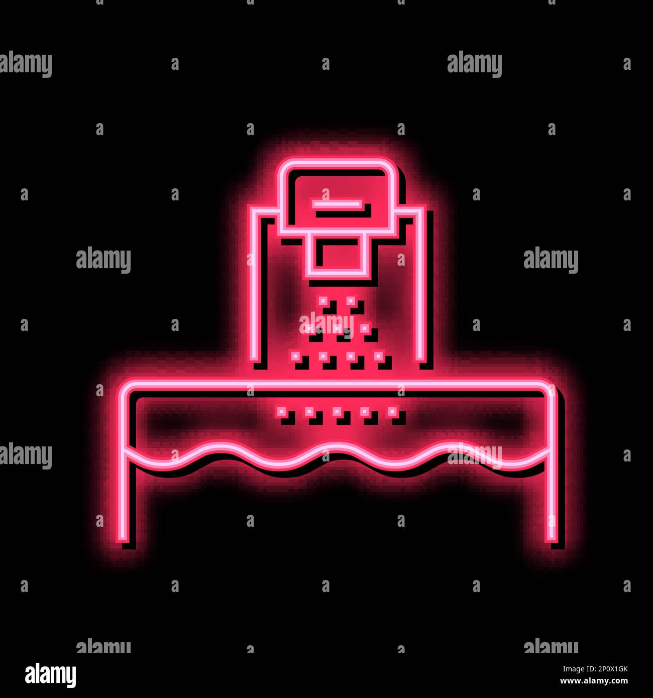 washing machine neon glow icon illustration Stock Vector Image & Art ...