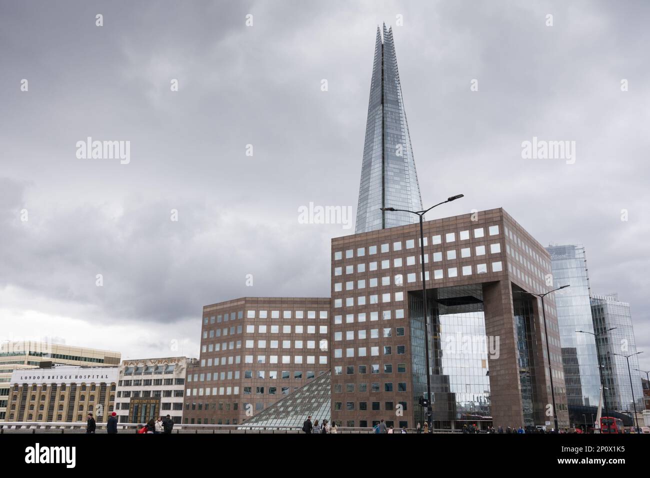 Renzo Piano's Shard skyscraper and Number 1 London Bridge on London ...