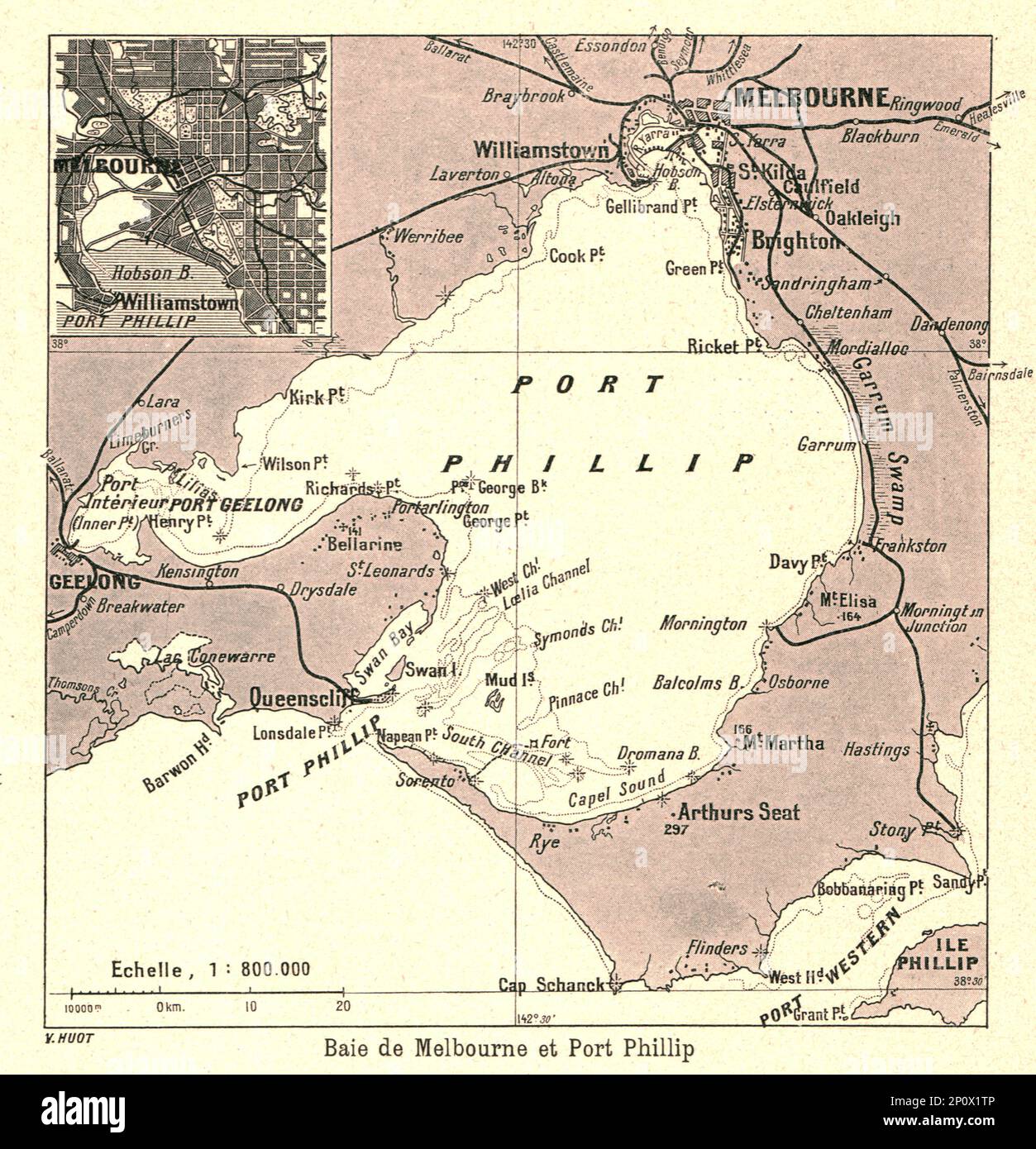 ''Baie de Melbourne et Port Phillip; Les Terres Du Pacifique', 1914 ...