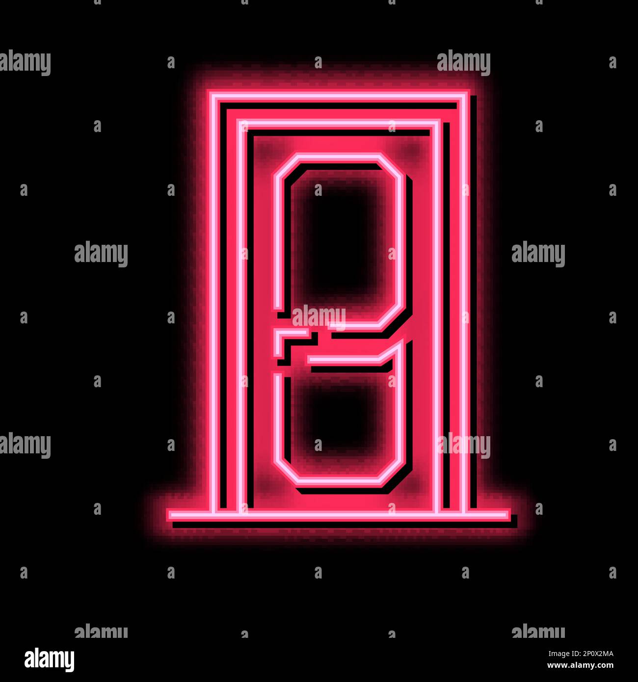 Interior Door Neon Glow Icon Illustration Stock Vector Image And Art Alamy