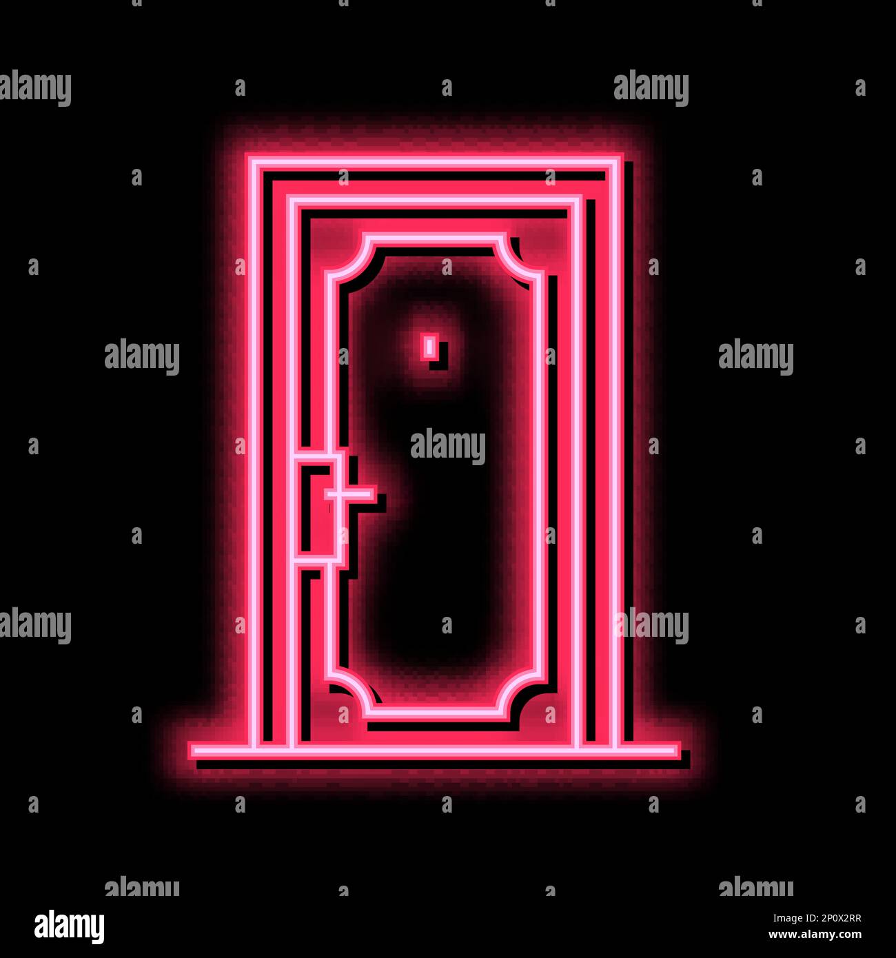 entrance door neon glow icon illustration Stock Vector Image & Art - Alamy