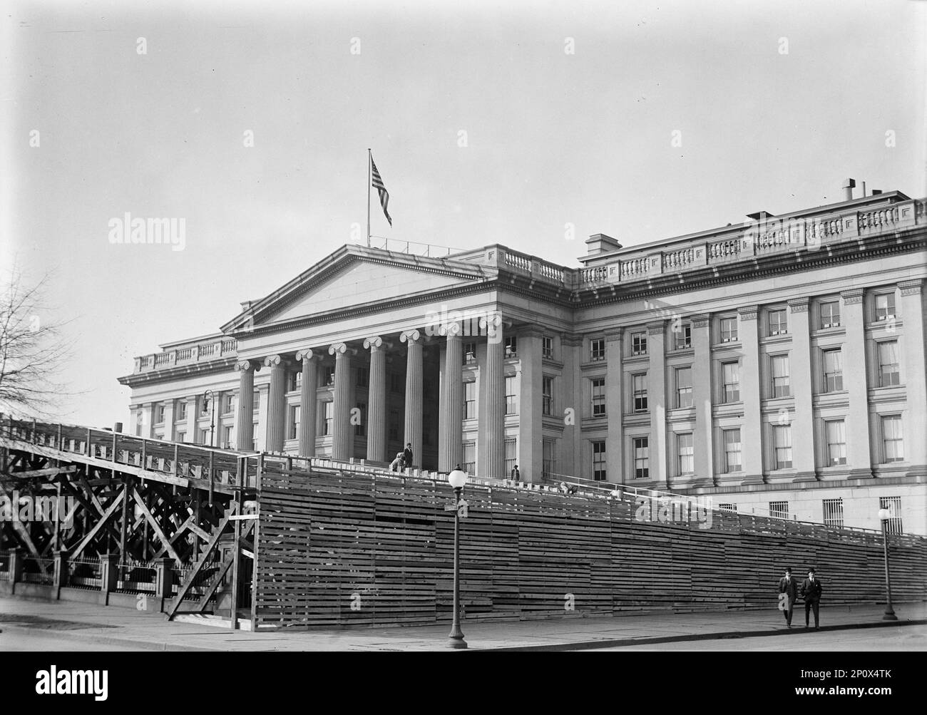 Inaugural Stands - Southeast Corner of Treasury, 1913. Preparations for ...