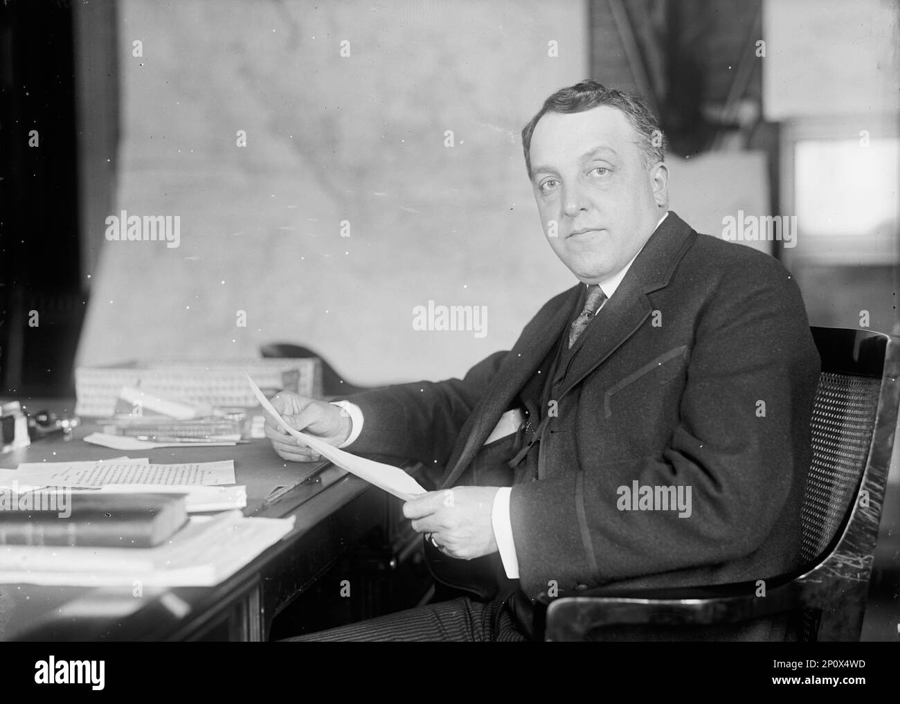 William Moulton Ingraham, Asst. Secretary of War, at Desk, 1916. In ...