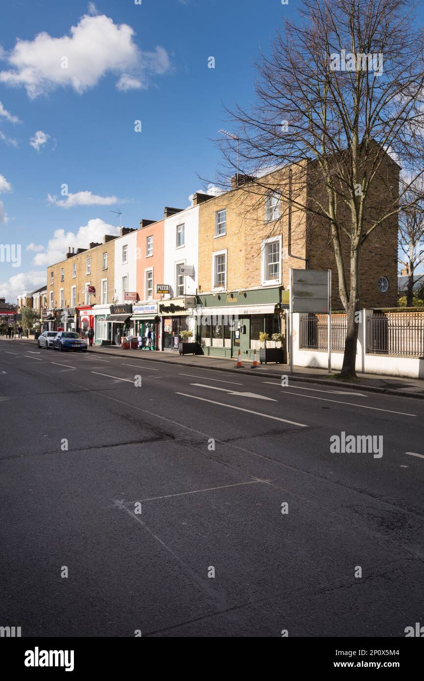 A parade of shops on Castelnau Shopping Parade, Barnes, London, SW13 ...