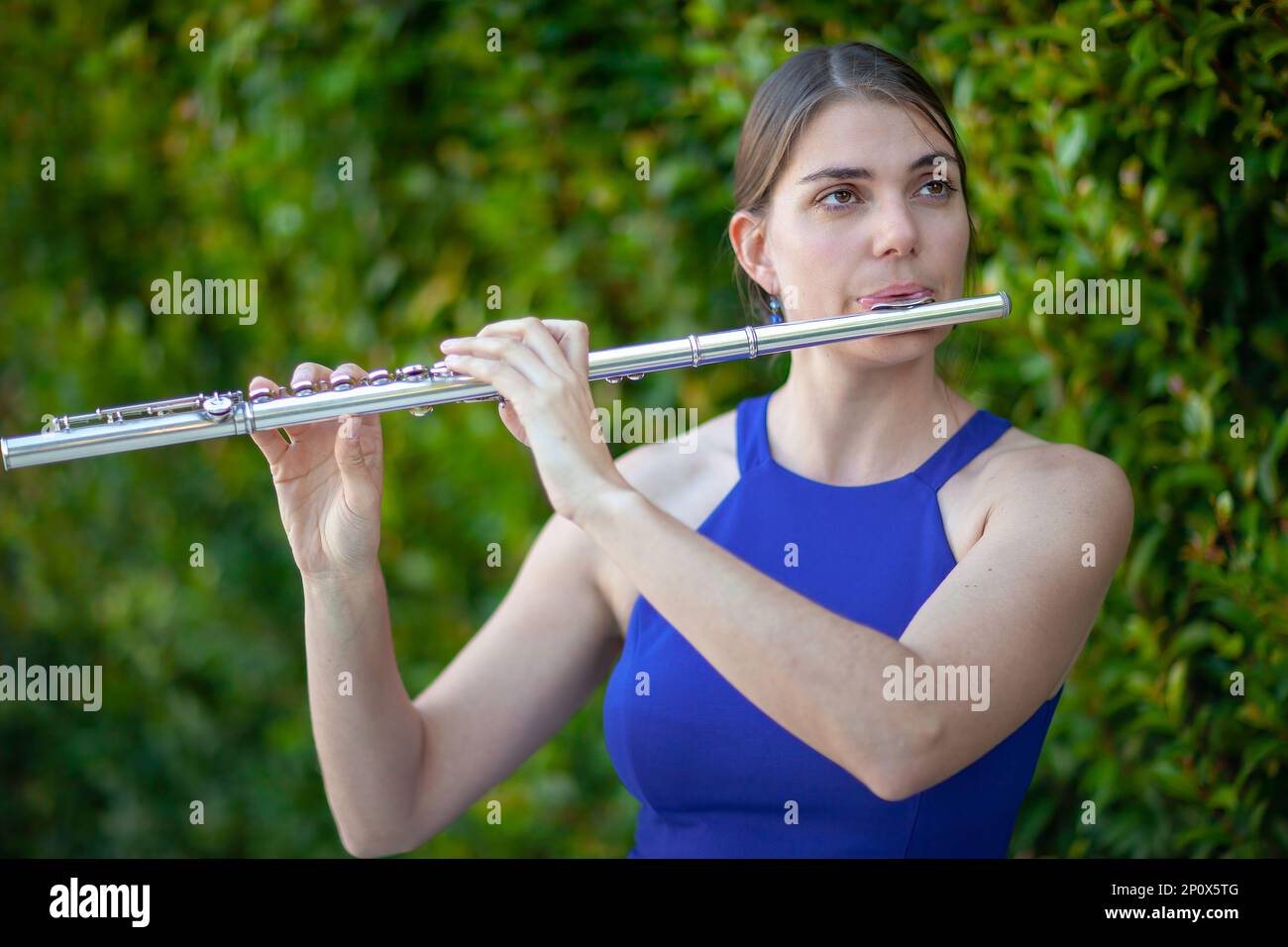Cape Town based orchestral flautist Stock Photo - Alamy