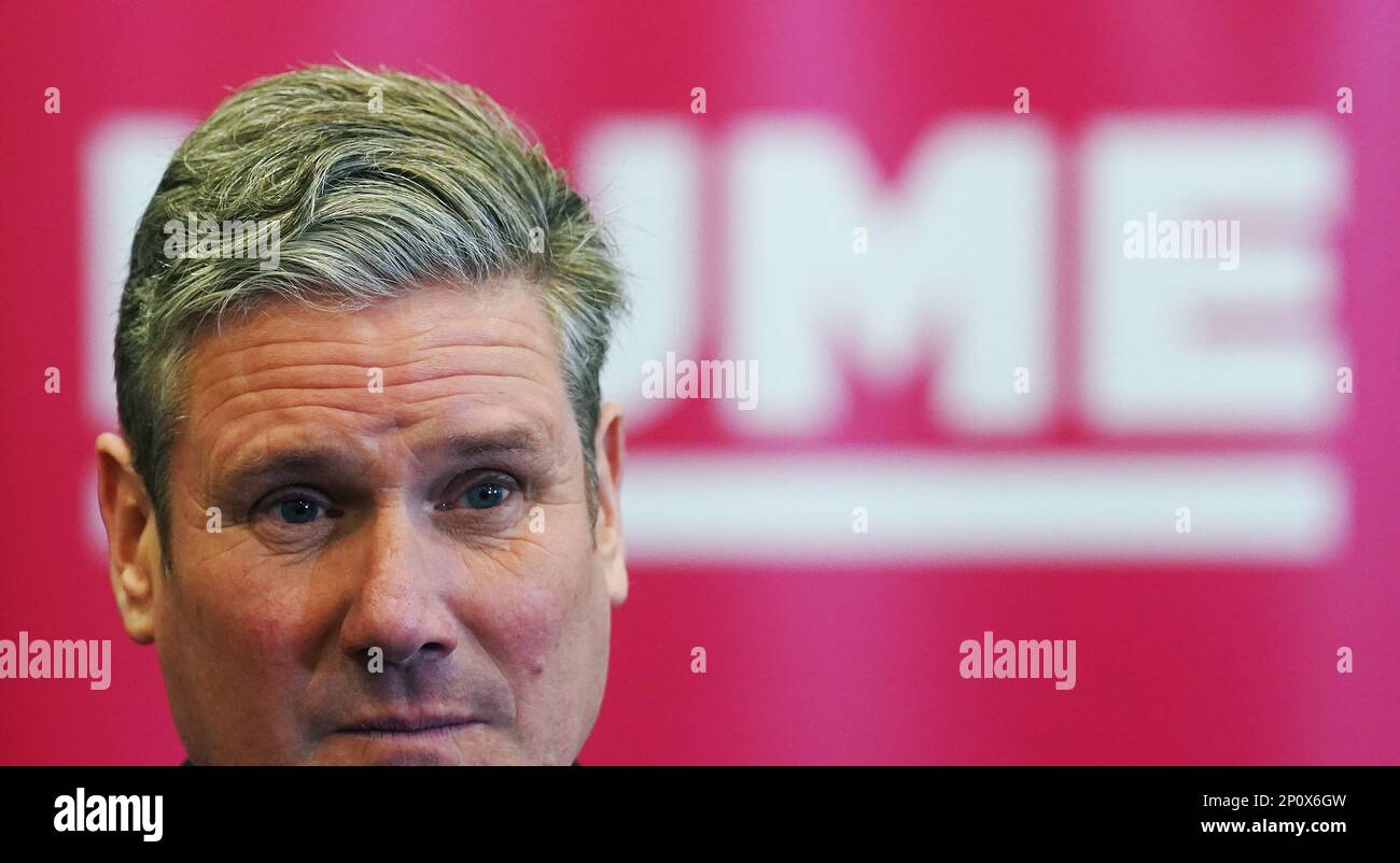 Labour leader Sir Keir Starmer delivers a speech for the Hume ...