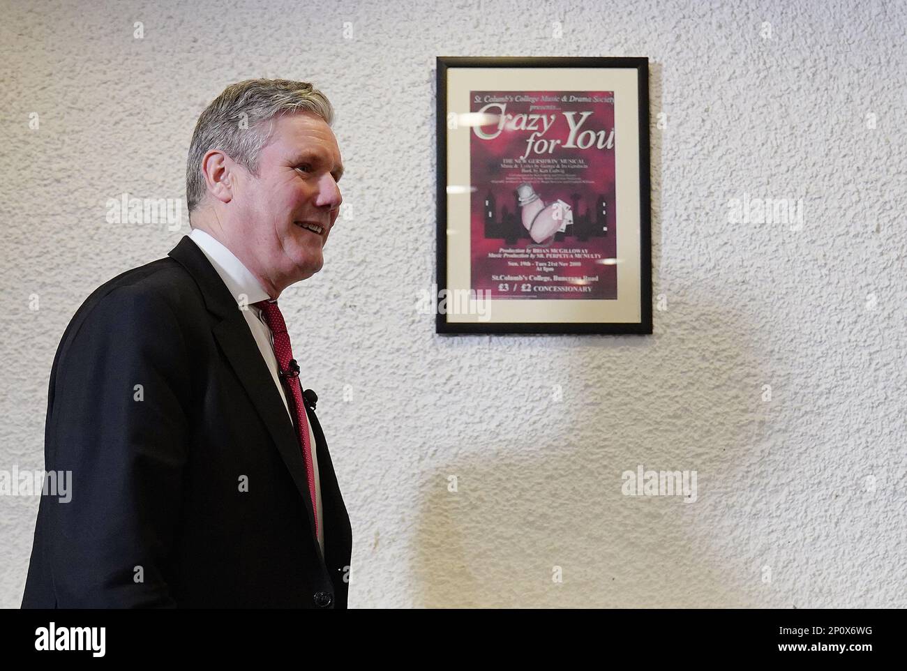 Labour leader Sir Keir Starmer as he arrives at St Columb's College in ...