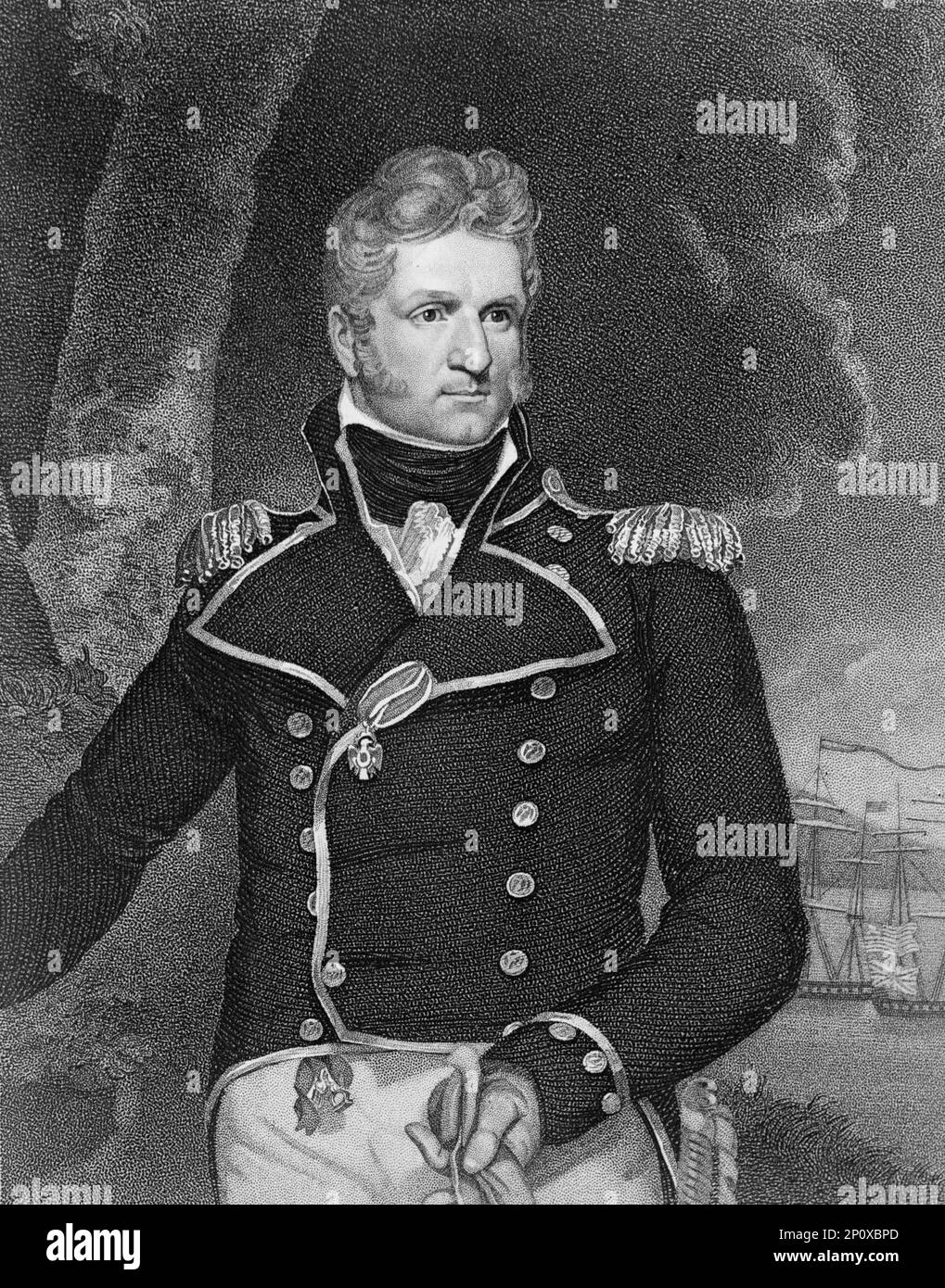 Commodore Thomas Macdonough, U.S.Navy, c1820s, (1916). Fought in the ...