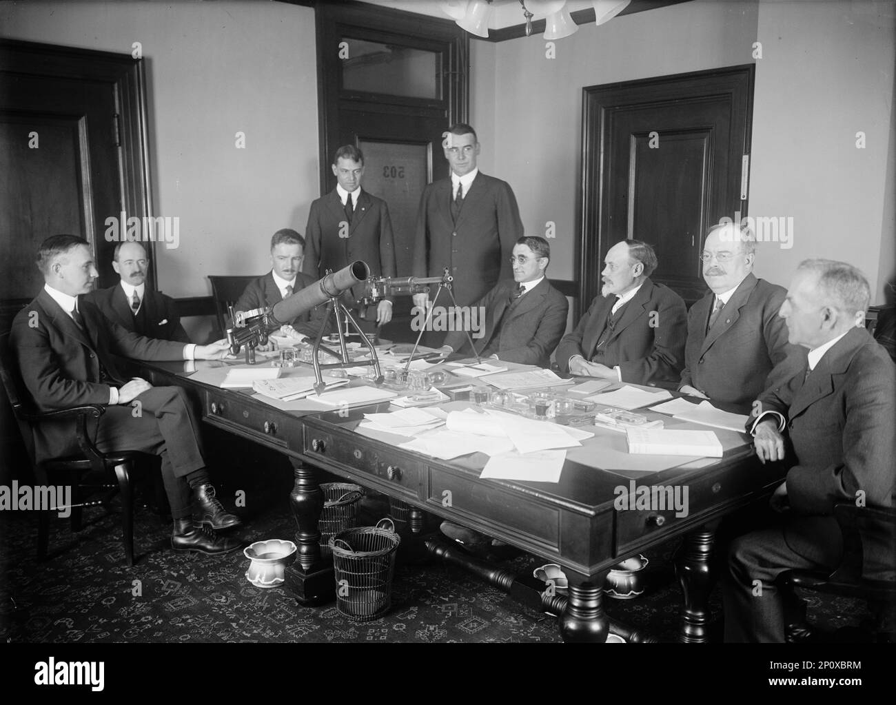 Machine Gun Board of War Department - Tracy Dixon, Standing Left; Brig ...