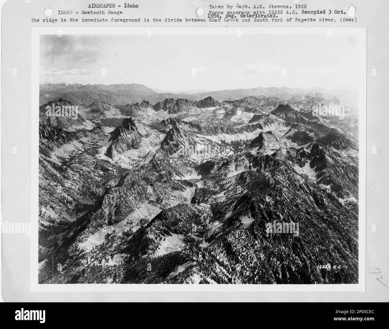 Idaho - Sawtooth Range, Aerial Photograph Stock Photo - Alamy
