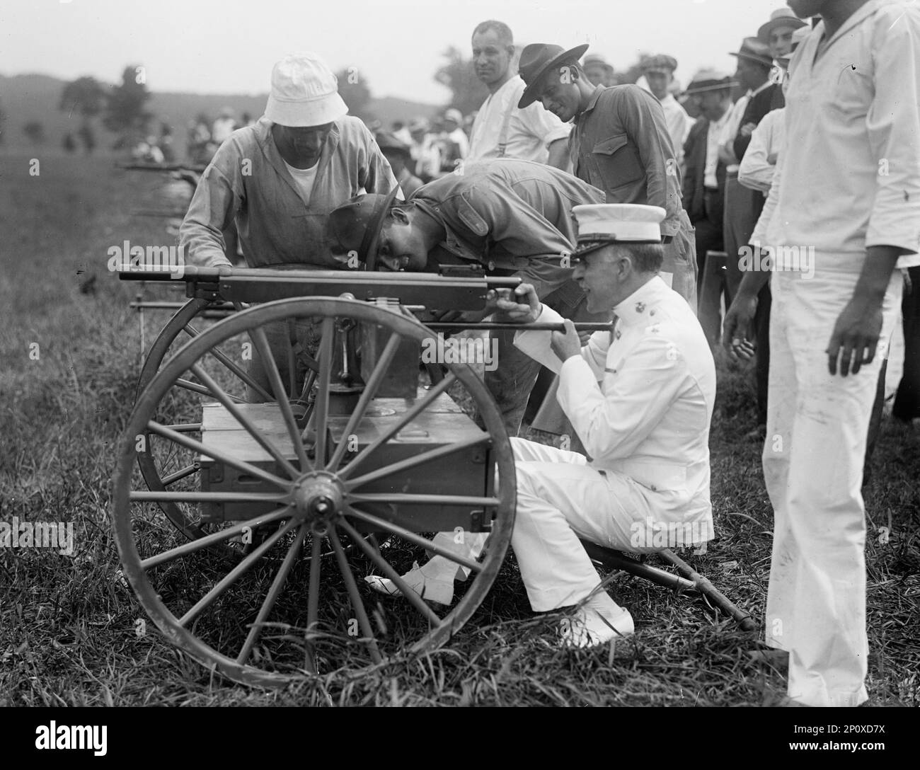 Machine gun ww1 america Black and White Stock Photos & Images - Alamy