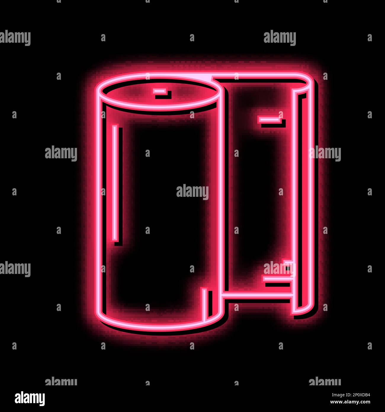 paper roll neon glow icon illustration Stock Vector Image & Art - Alamy