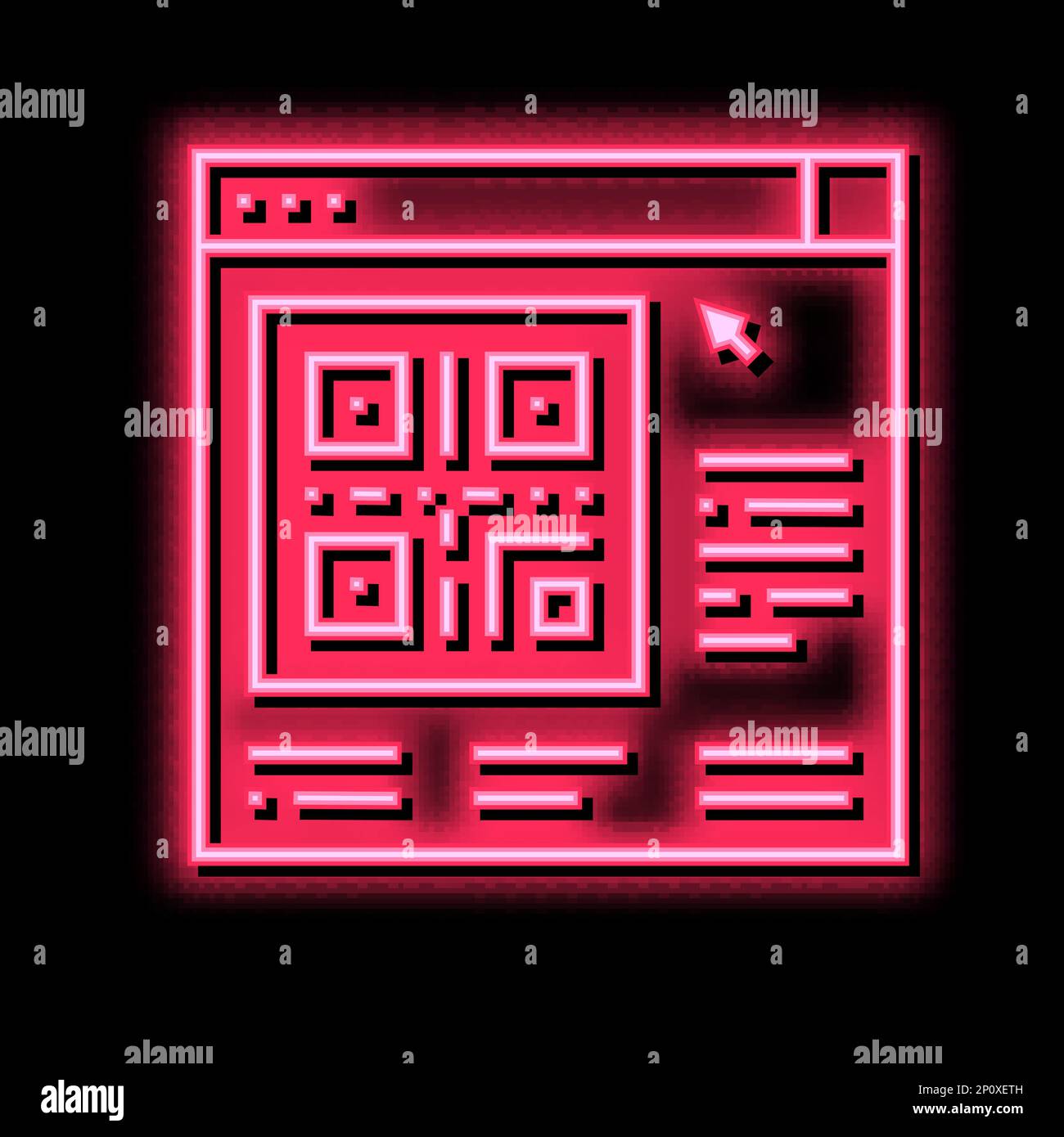 Neon qr code hi-res stock photography and images - Alamy