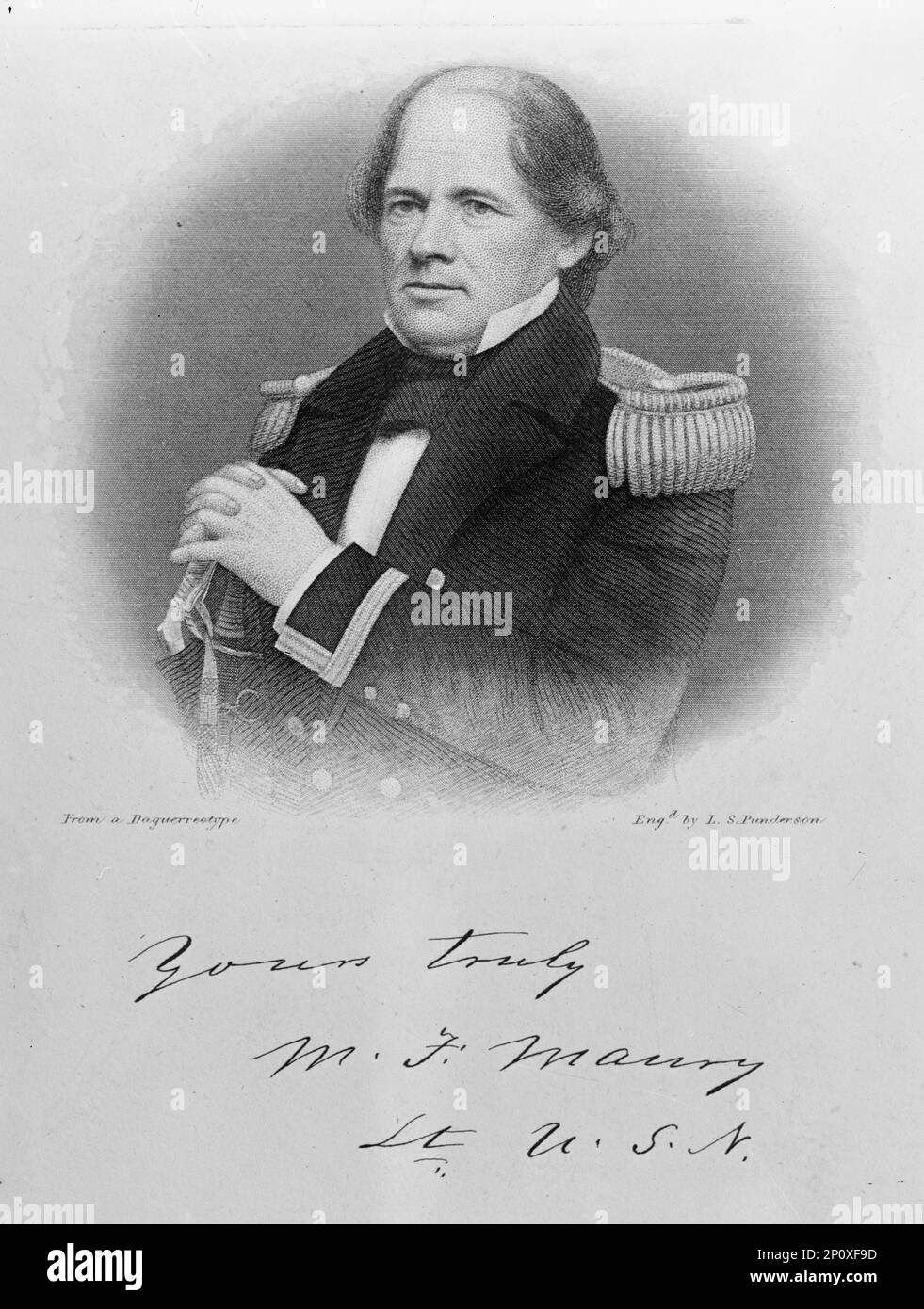 Matthew Fontaine Maury, U.S. Navy, c1850s, (1917). American ...
