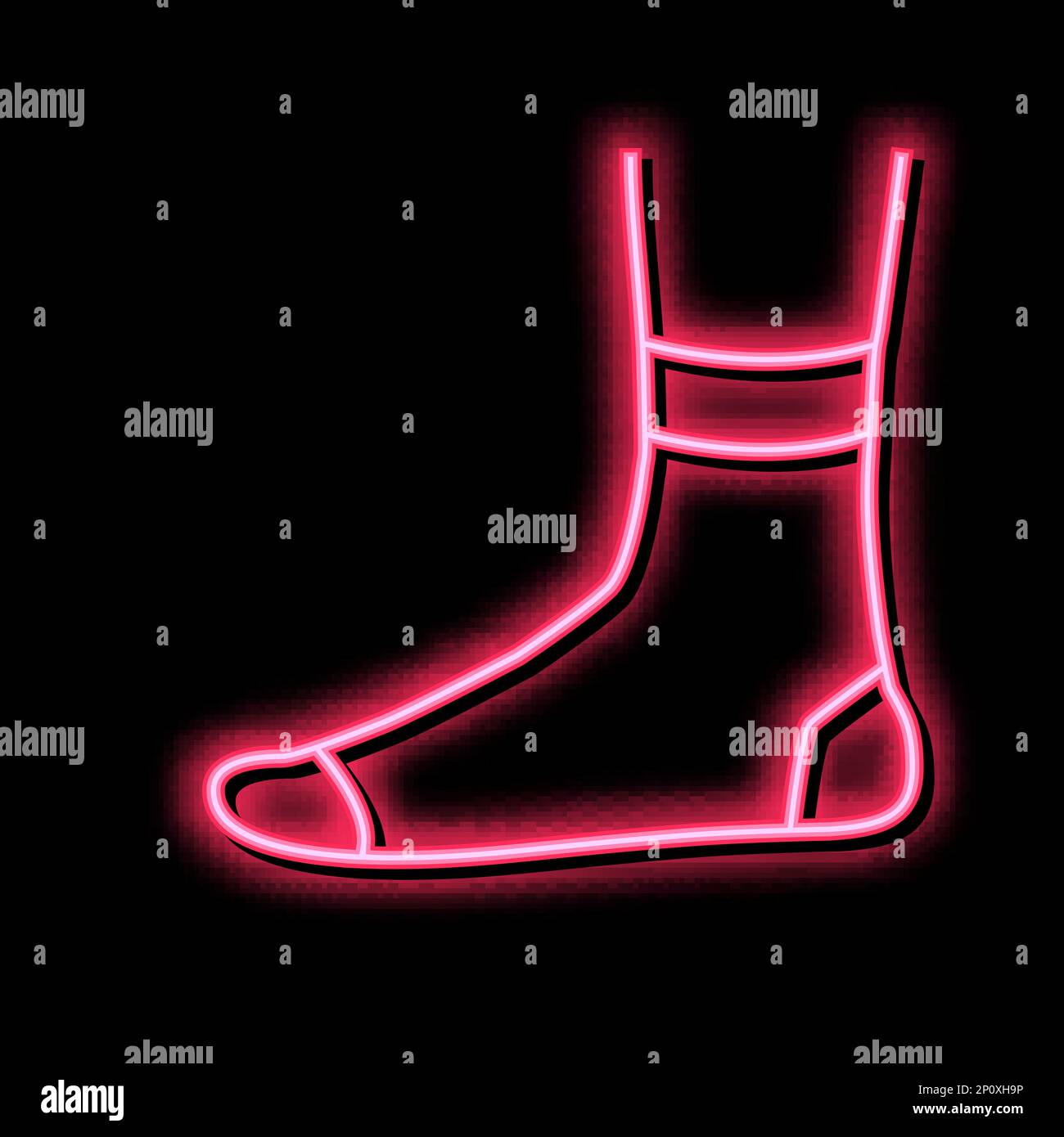 quarter sock neon glow icon illustration Stock Vector Image & Art - Alamy