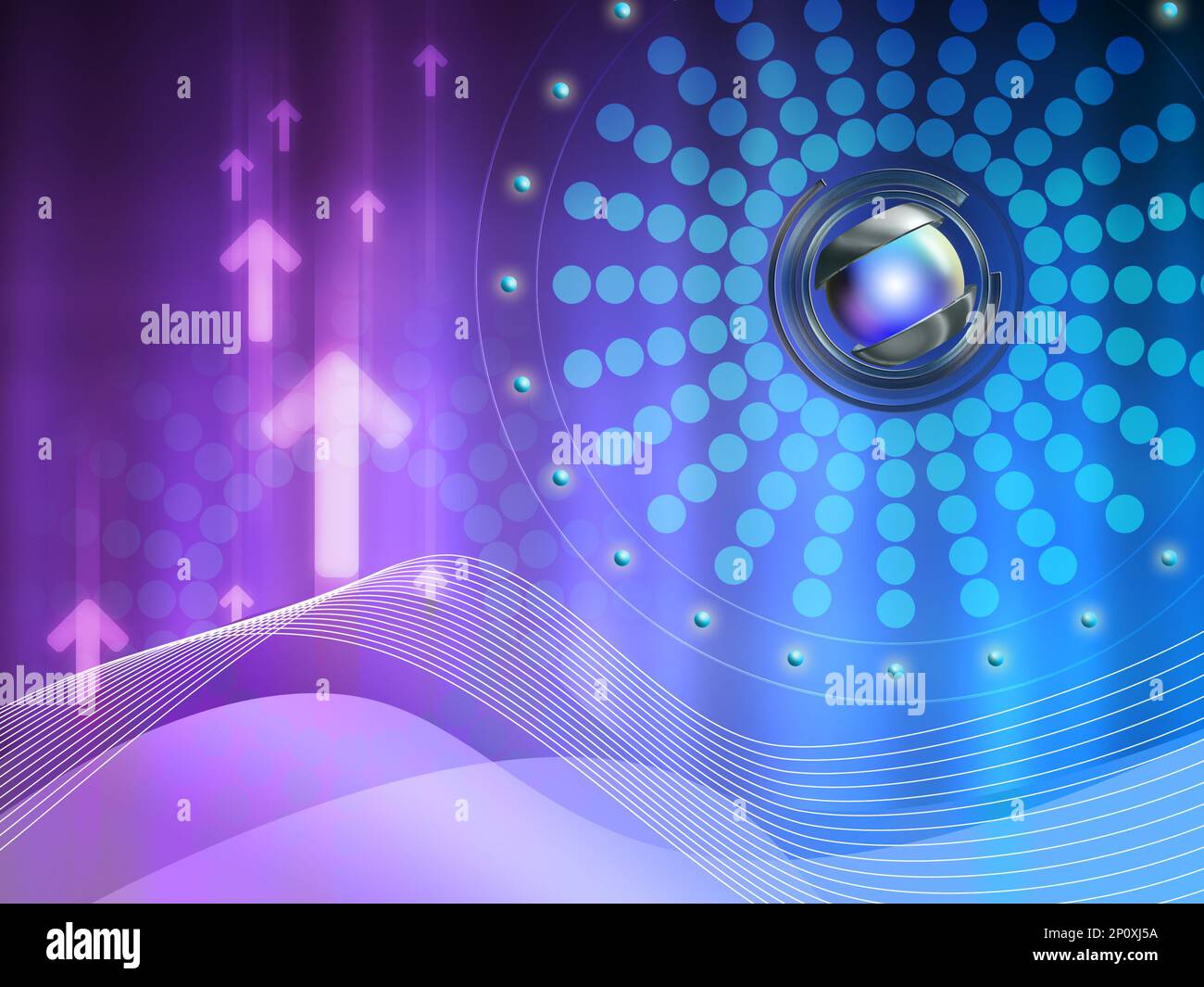 Conceptual high technology background. Digital illustration Stock Photo ...