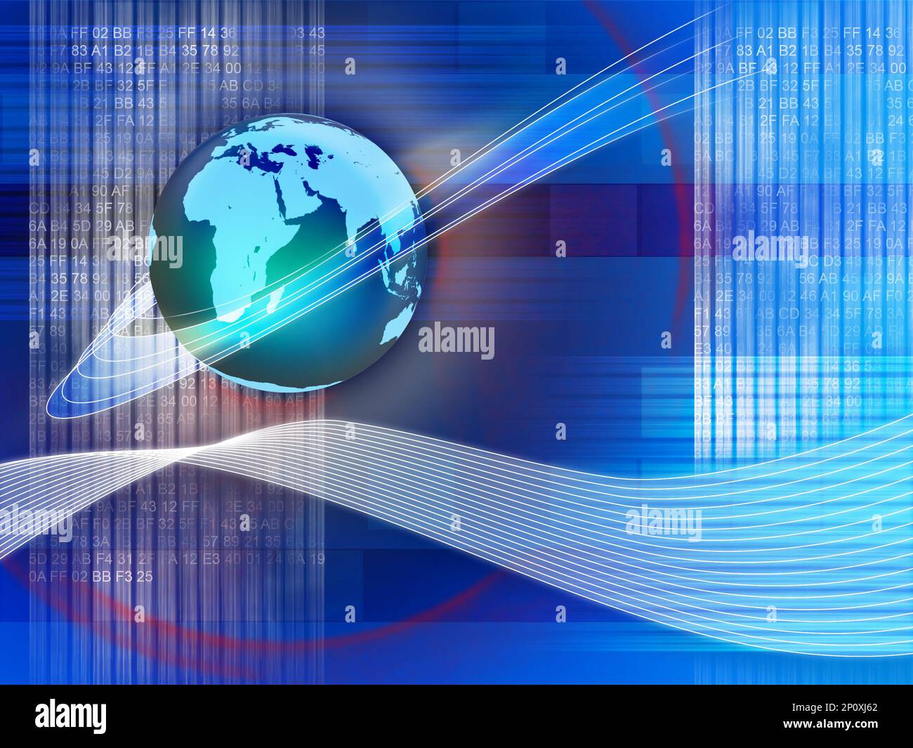 Conceptual Earth and technology background. Digital illustration Stock ...