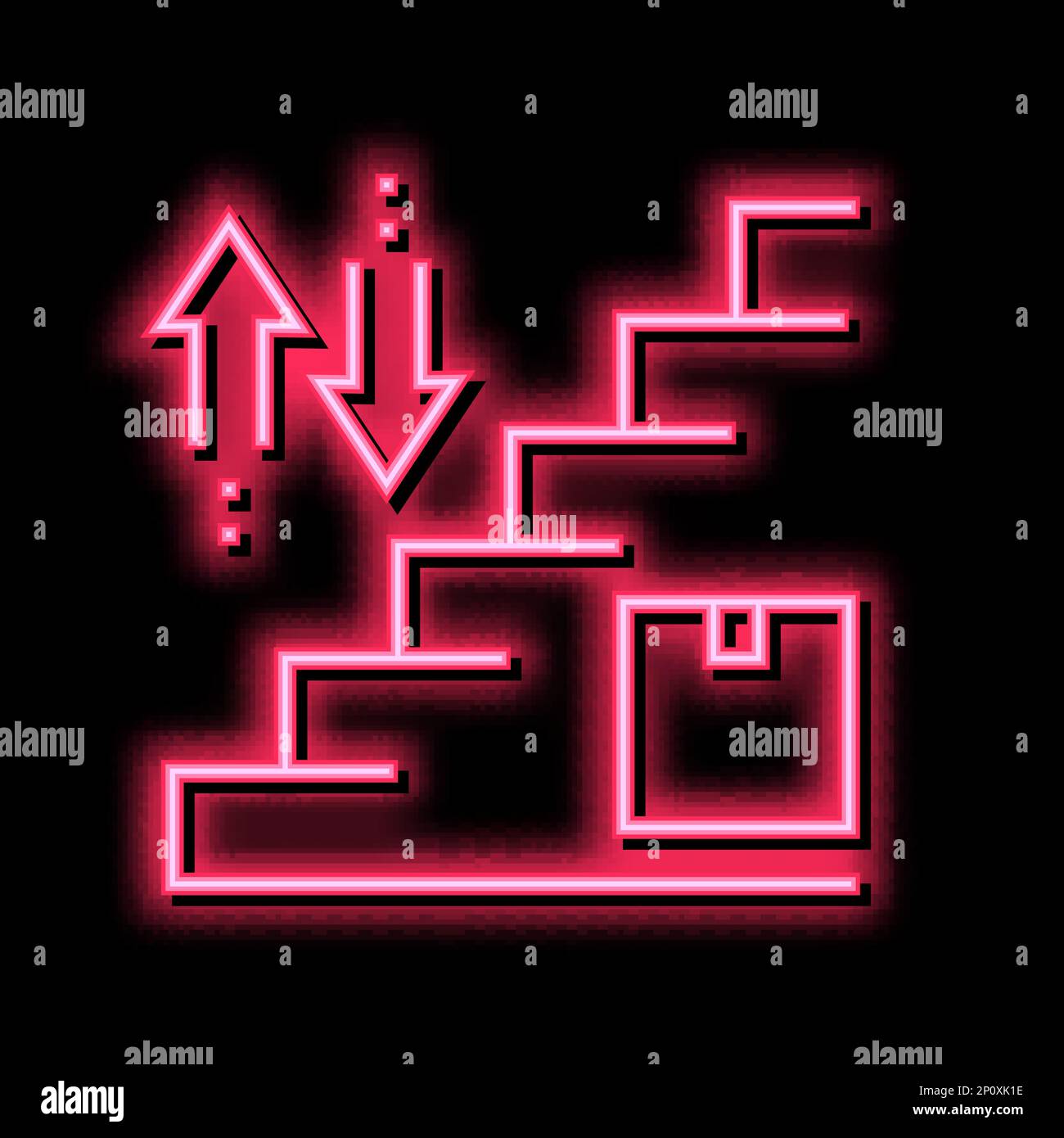 Carrying box up down steps Stock Vector Images - Alamy