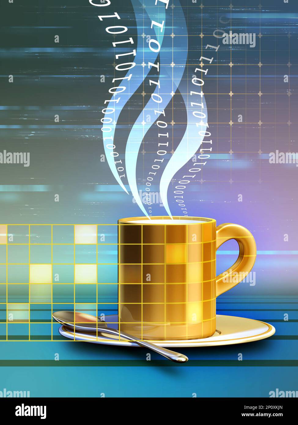 Internet cafe concept: real world elements merge into the online world ...