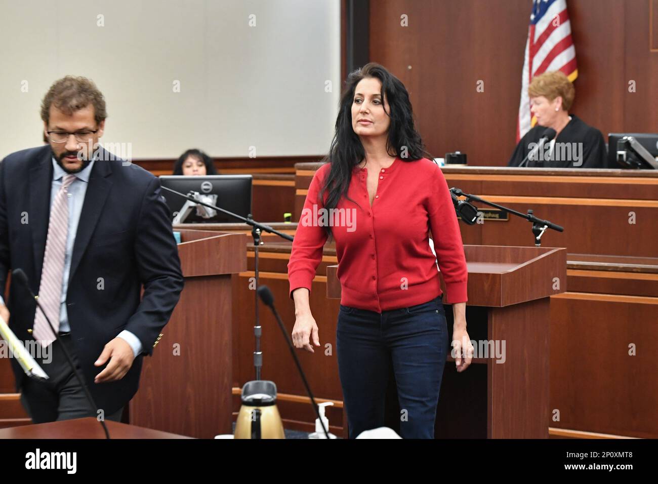Sandra Grazzini-Rucki and her attorney Stephen Grigsby, left, appear in ...